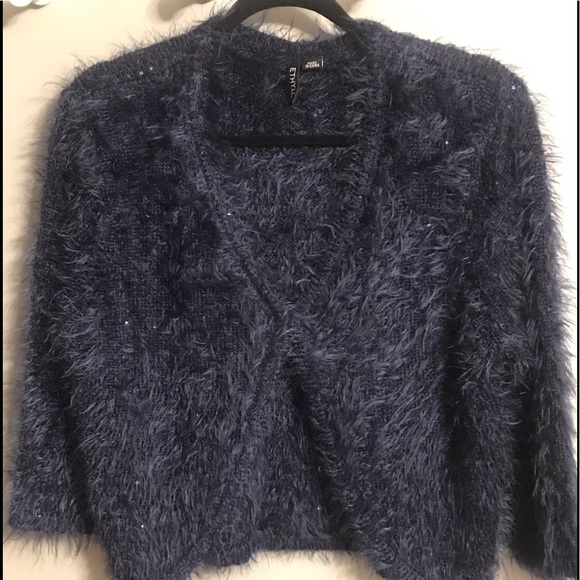 Ethyl | Sweaters | Ethyl Blue Teddy Dress Shrug | Poshmark